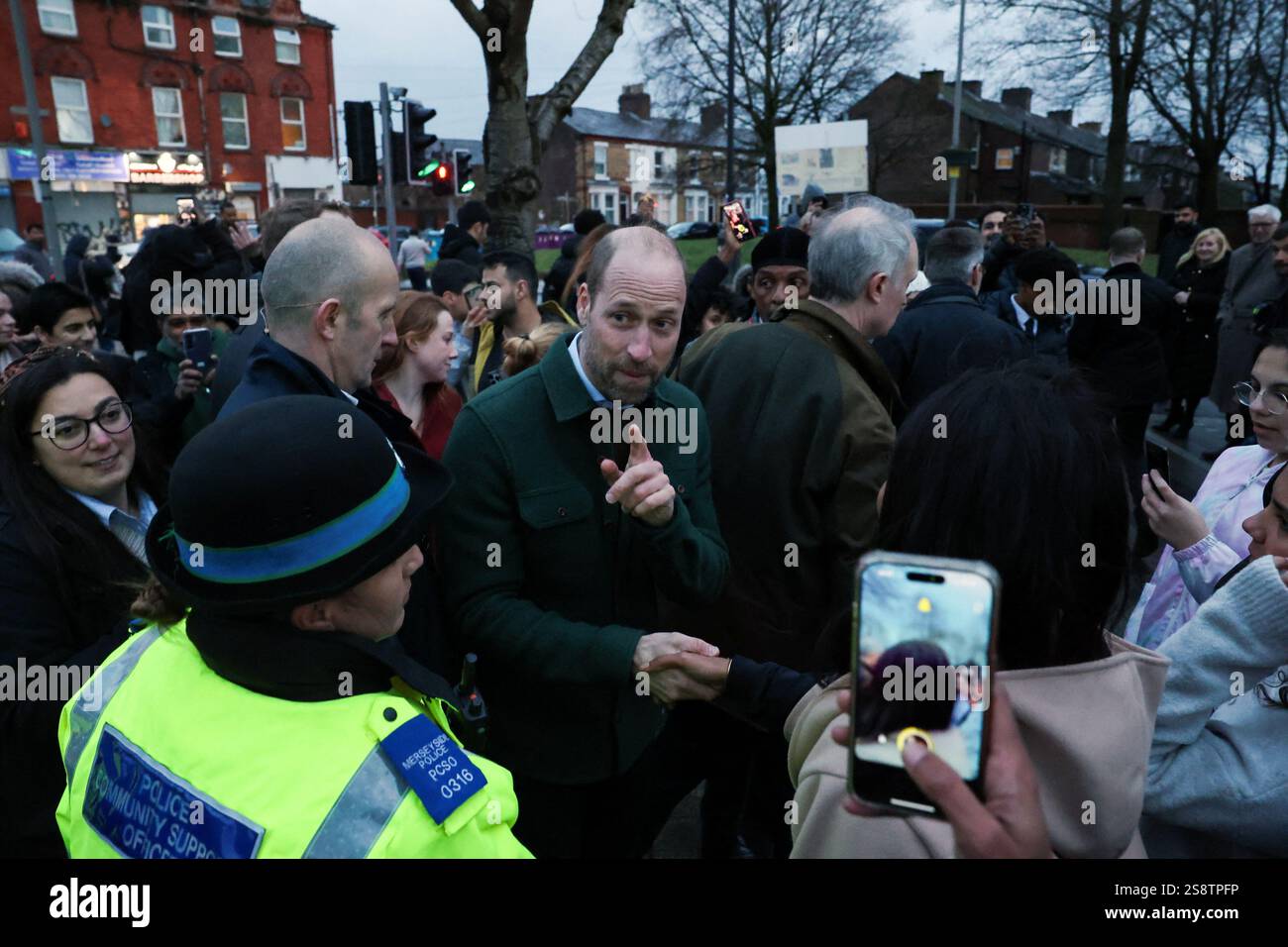 The Prince of Wales during a visit to Tiber in Toxteth, Liverpool, to ...