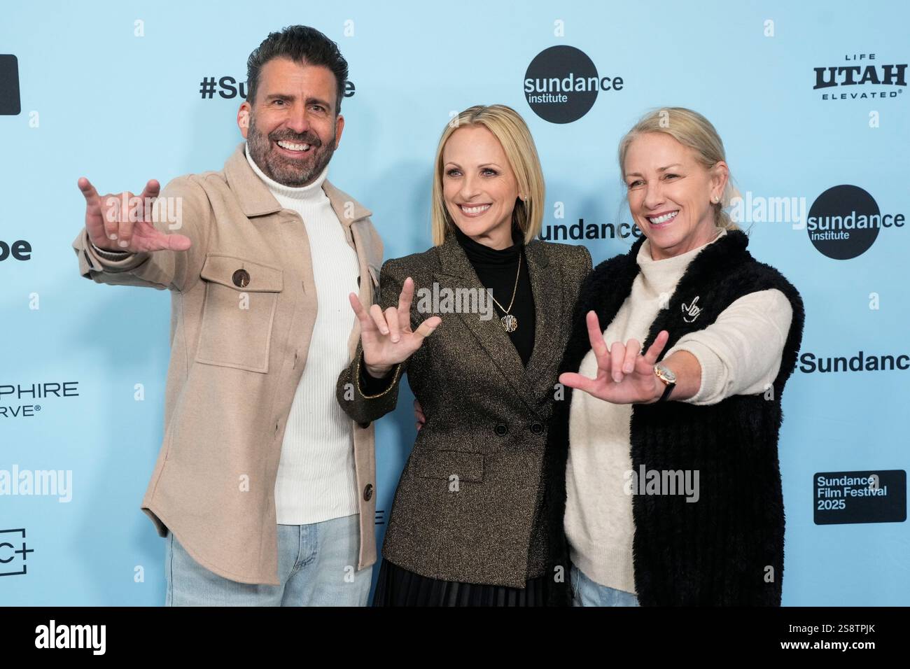 John Maucere, from left, Marlee Matlin, and Liz Tannebaum attend the ...