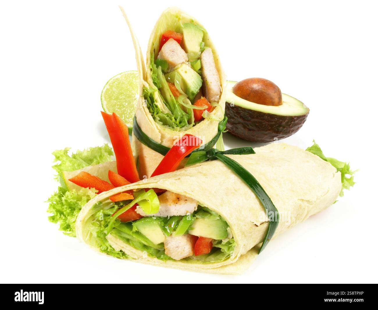 Natural chicken wrap sandwich hi-res stock photography and images - Alamy