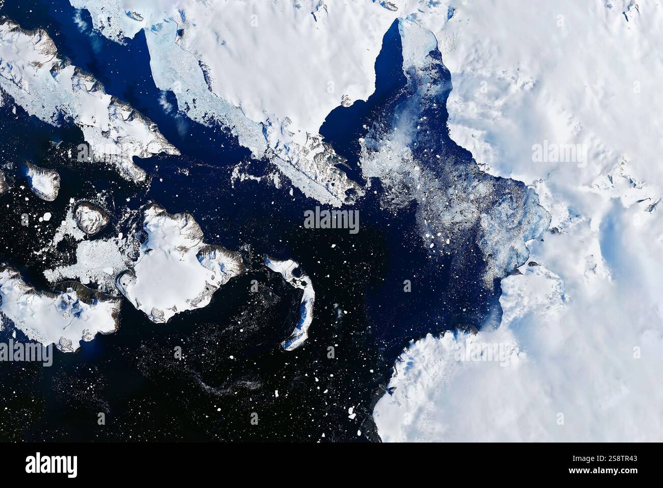 Antarctica from space. Elements of this image furnished by NASA. High quality photo Stock Photo ...