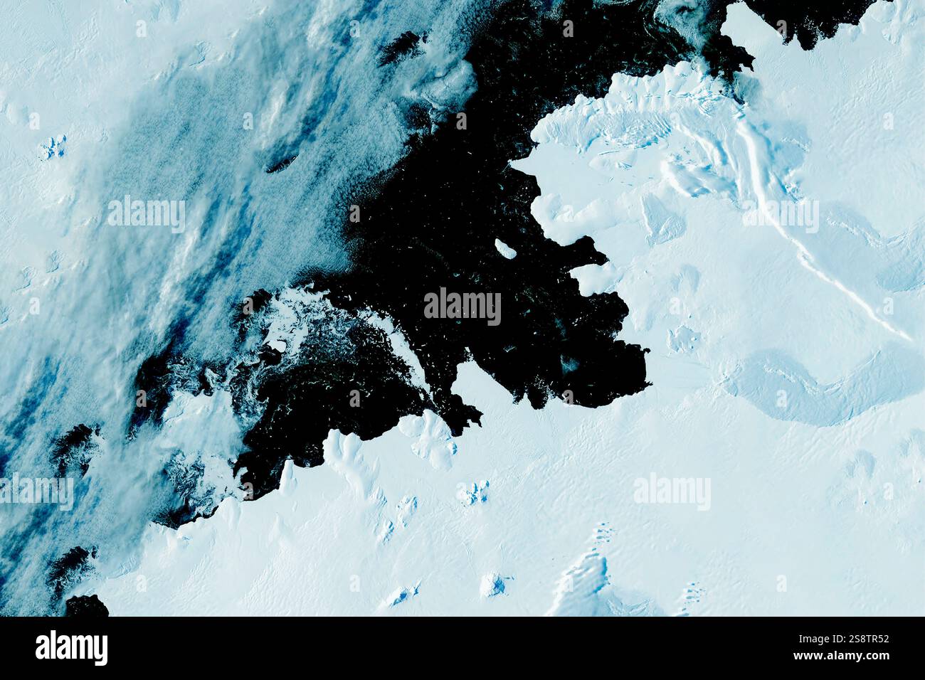 Antarctica from space. Elements of this image furnished by NASA. High ...