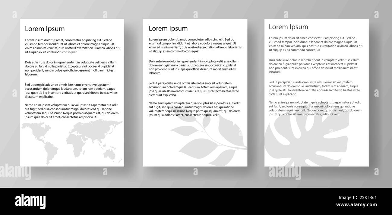 Mockup template for A4 letter design featuring simple illustrations and ...