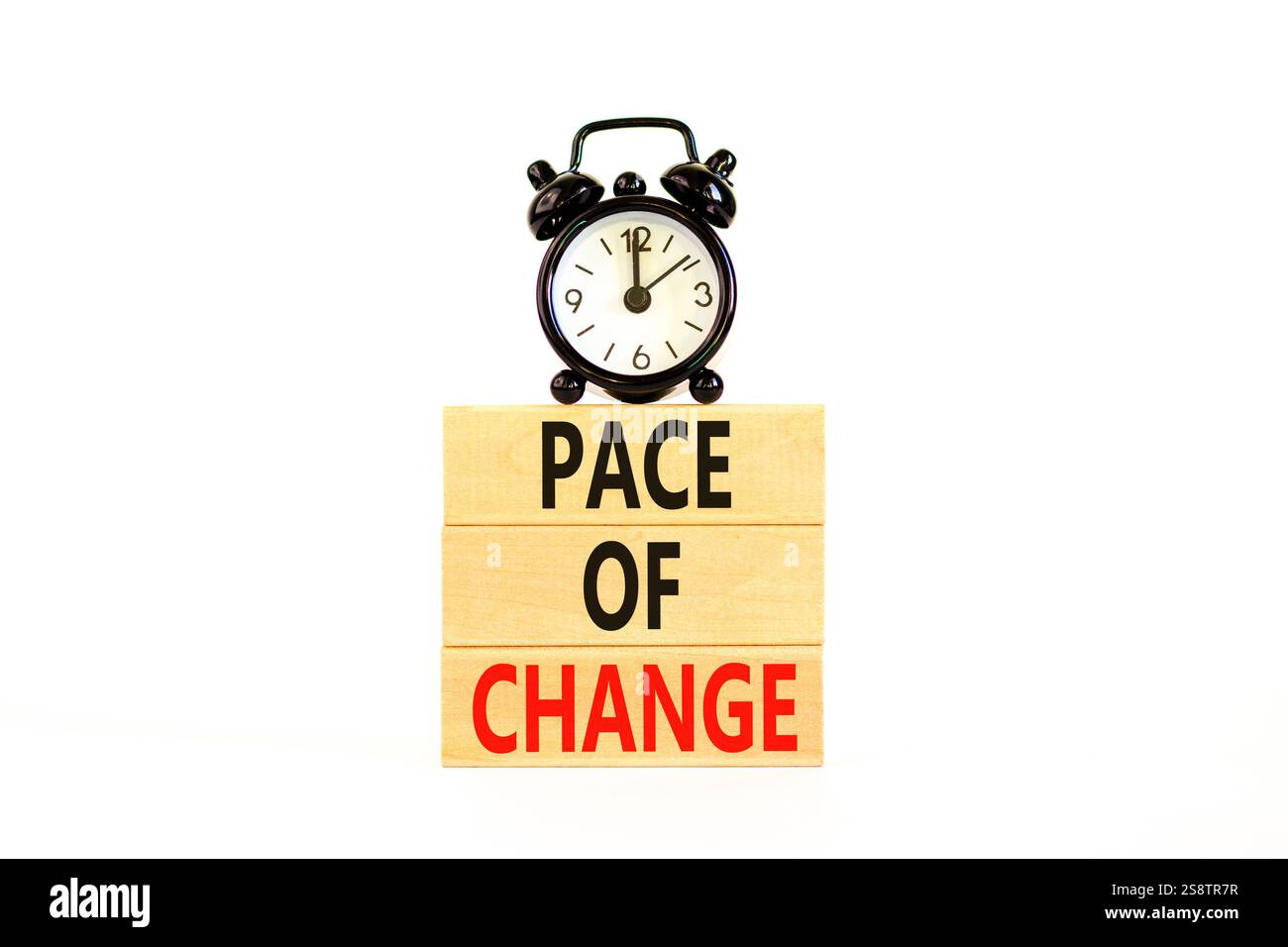 Pace of change symbol. Concept words Pace of change on beautiful wooden ...