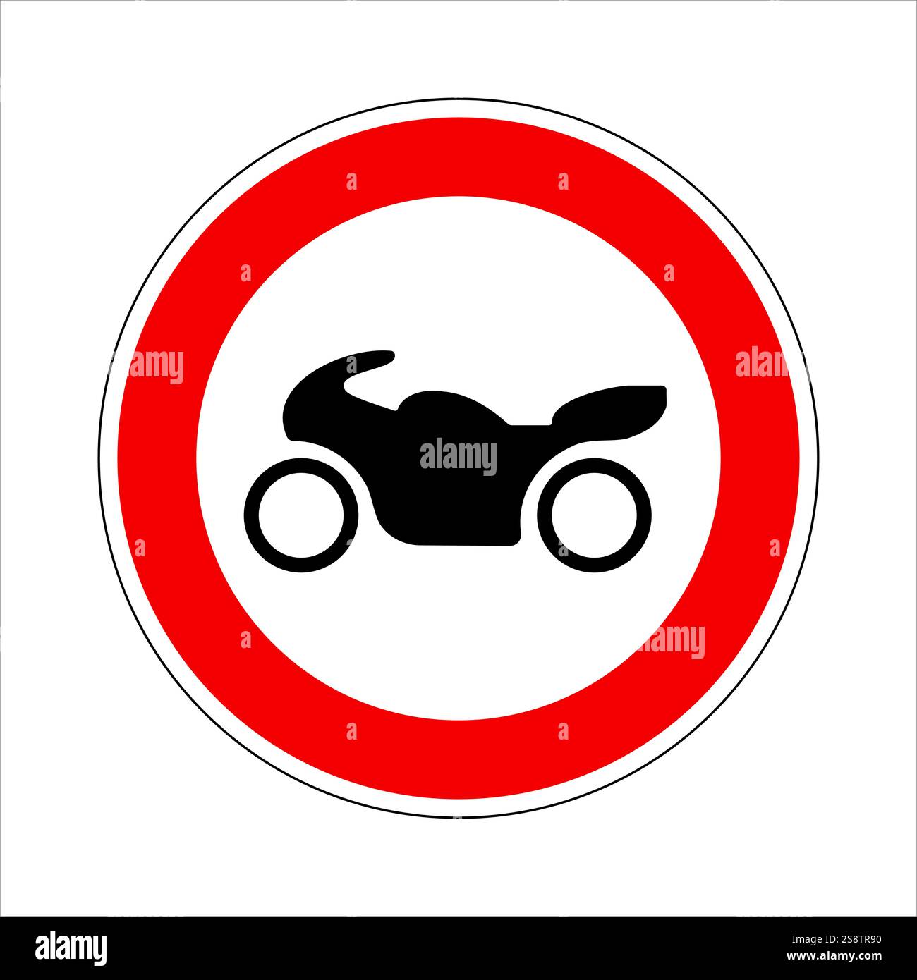 Sign no motorbikes Stock Vector Images - Alamy
