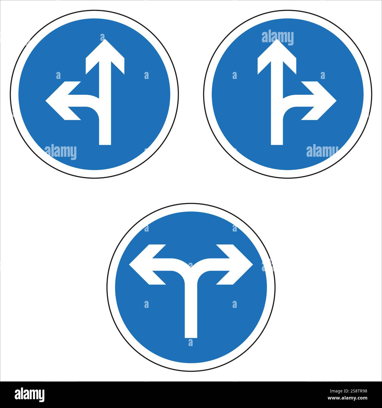 Mandatory traffic sign indicating Stock Vector Images - Alamy