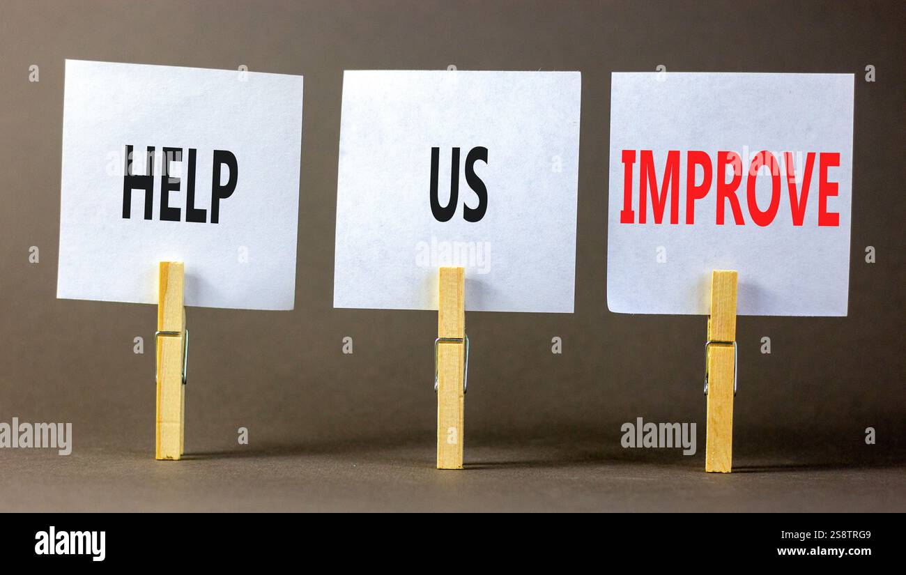 Help us improve symbol. Concept words Help us improve on beautiful ...