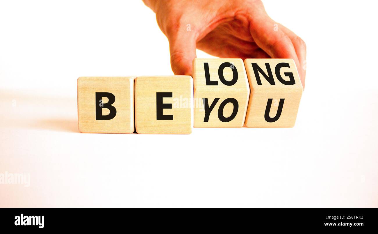 Belonging and belong symbol. Concept words Be you Belong on beautiful ...