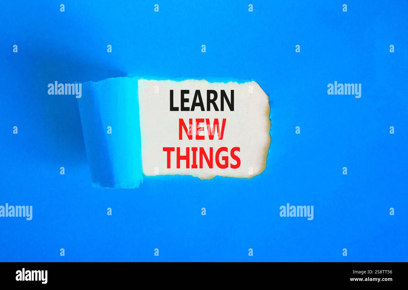 Learn new things symbol. Concept words Learn new things on beautiful ...