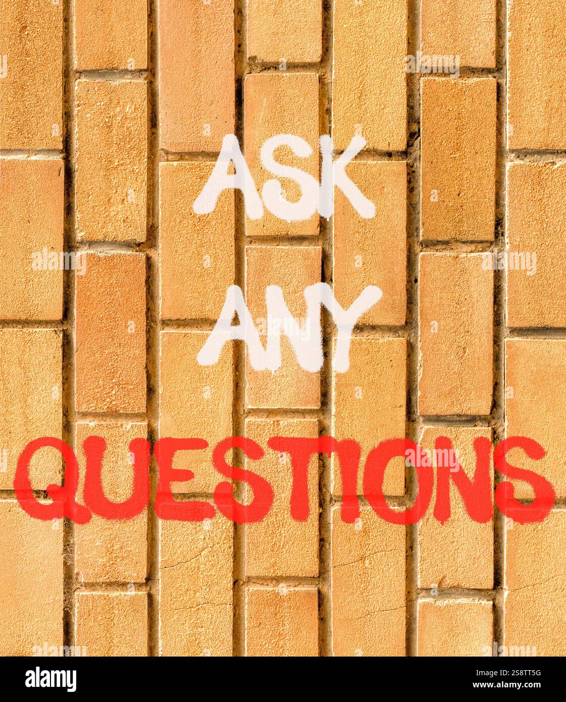 Ask any questions symbol. Concept words Ask any questions on beautiful ...