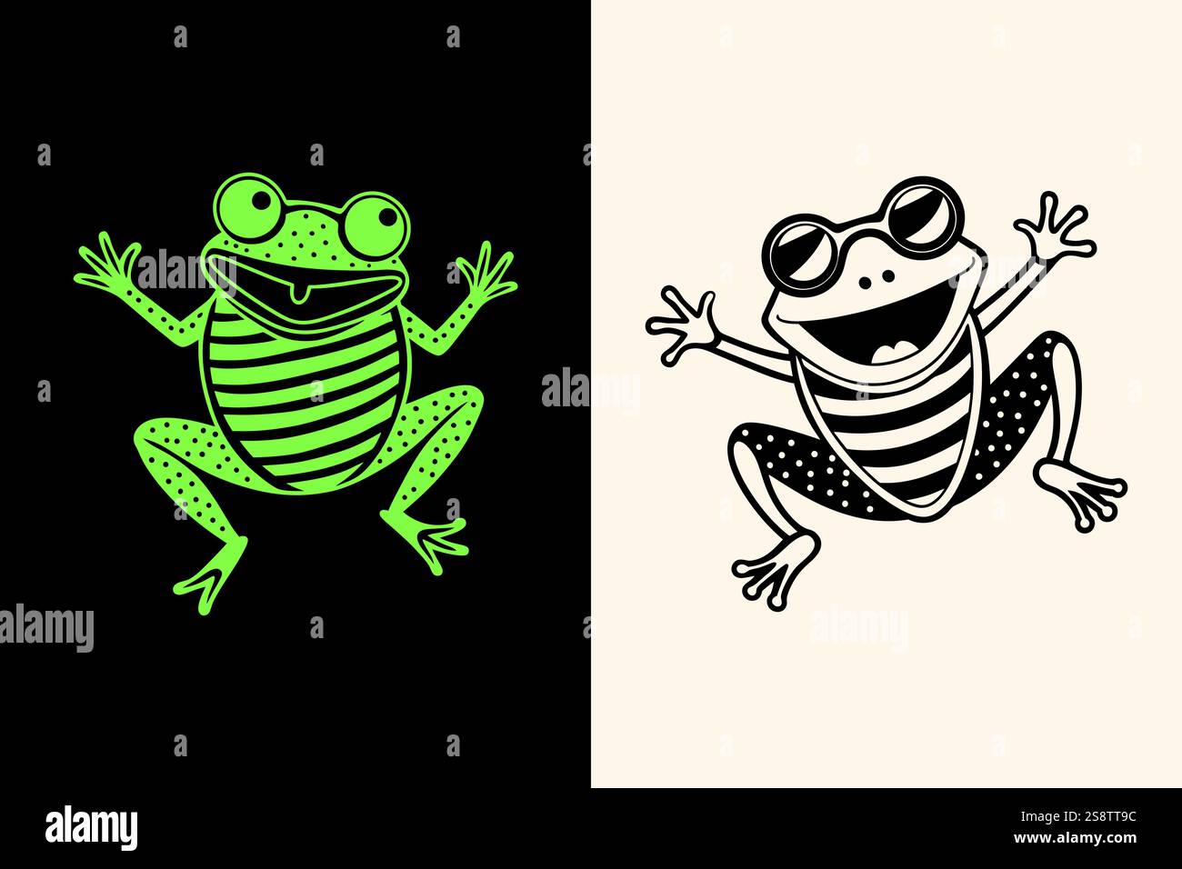 Frog vector mascot logo, illustration and t-shirt design Stock Vector ...