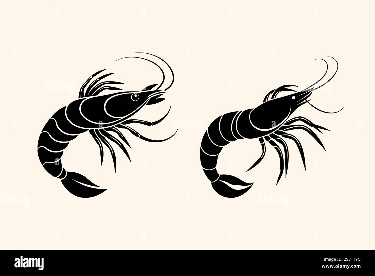 Shrimp silhouette clipart hi-res stock photography and images - Alamy