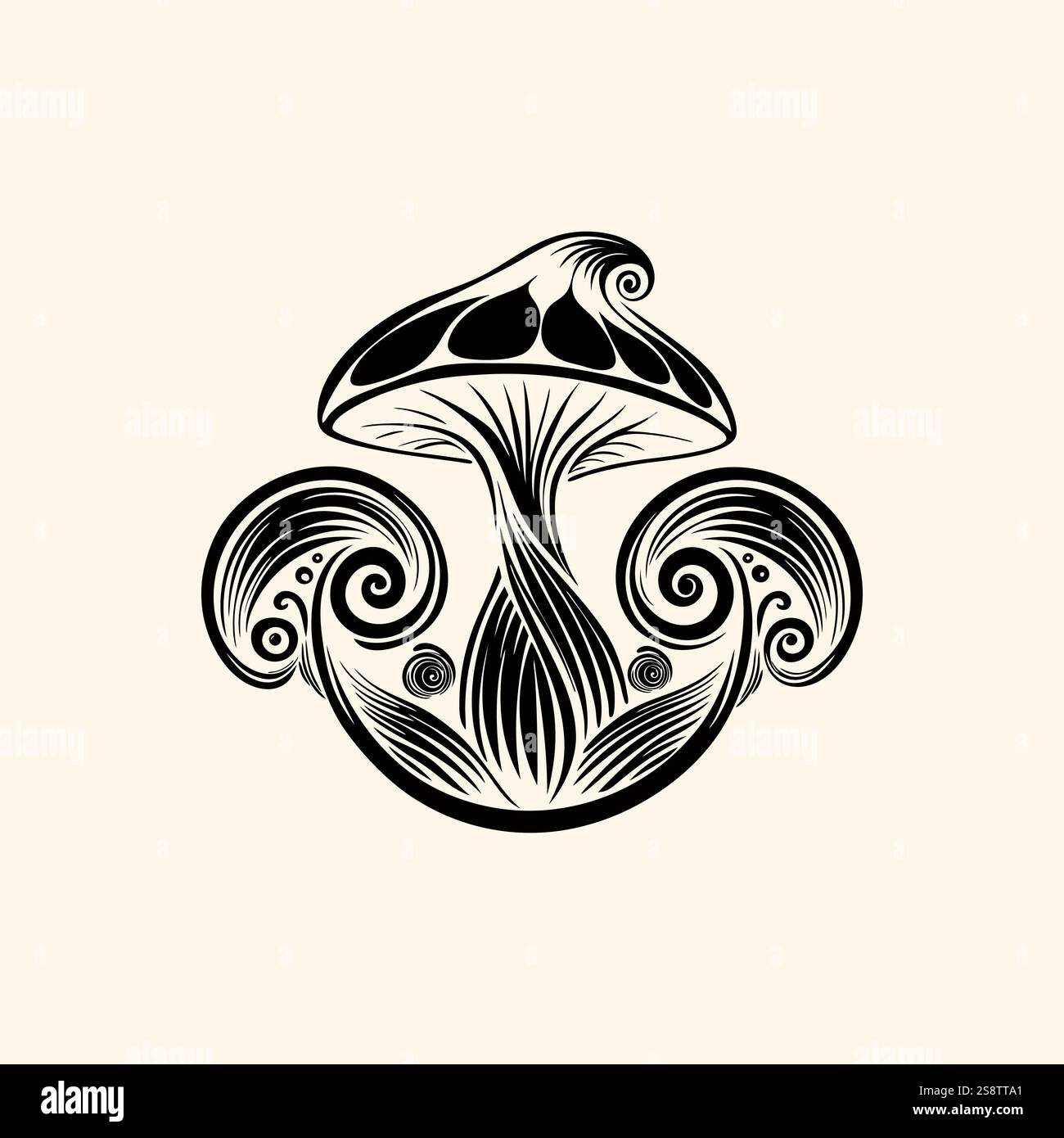 Vintage mushroom art hi-res stock photography and images - Alamy