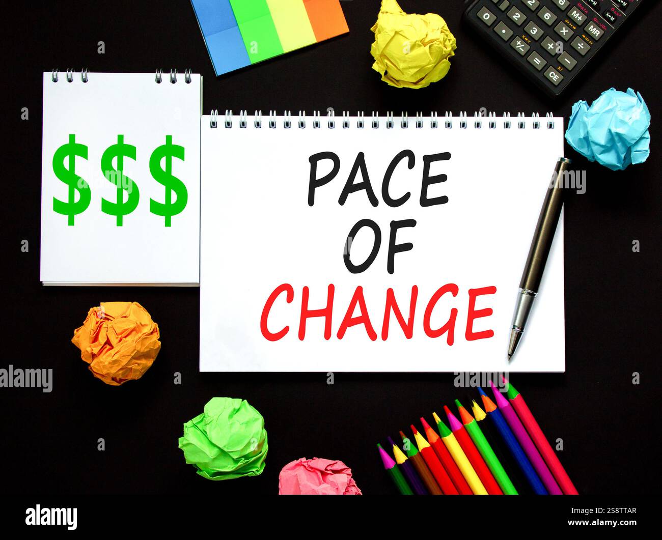 Pace of change symbol. Concept words Pace of change on beautiful white ...