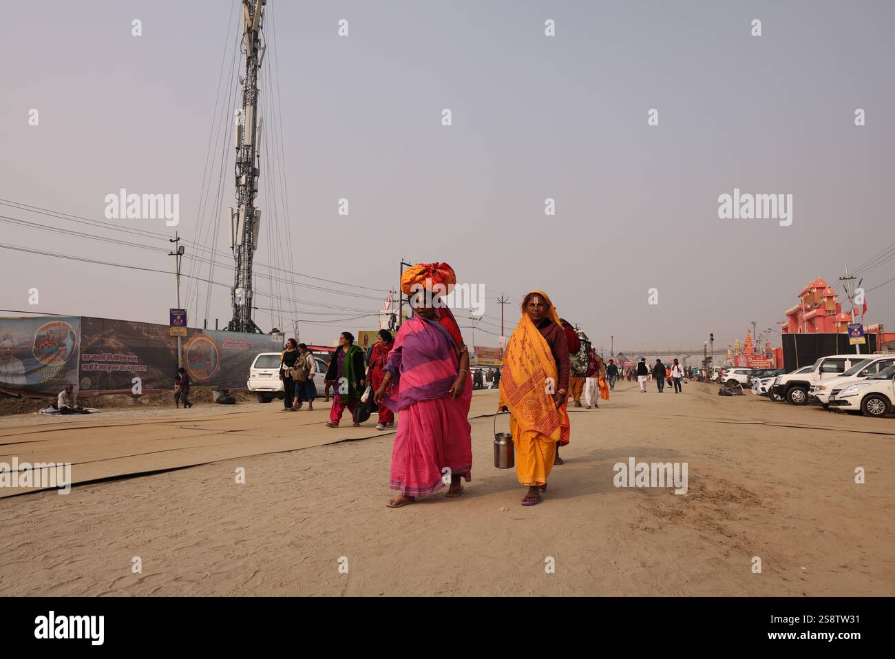 Pilgrims, Maha Kumbh Mela, Prayagraj, Uttar Pradesh, India. Hindu ...