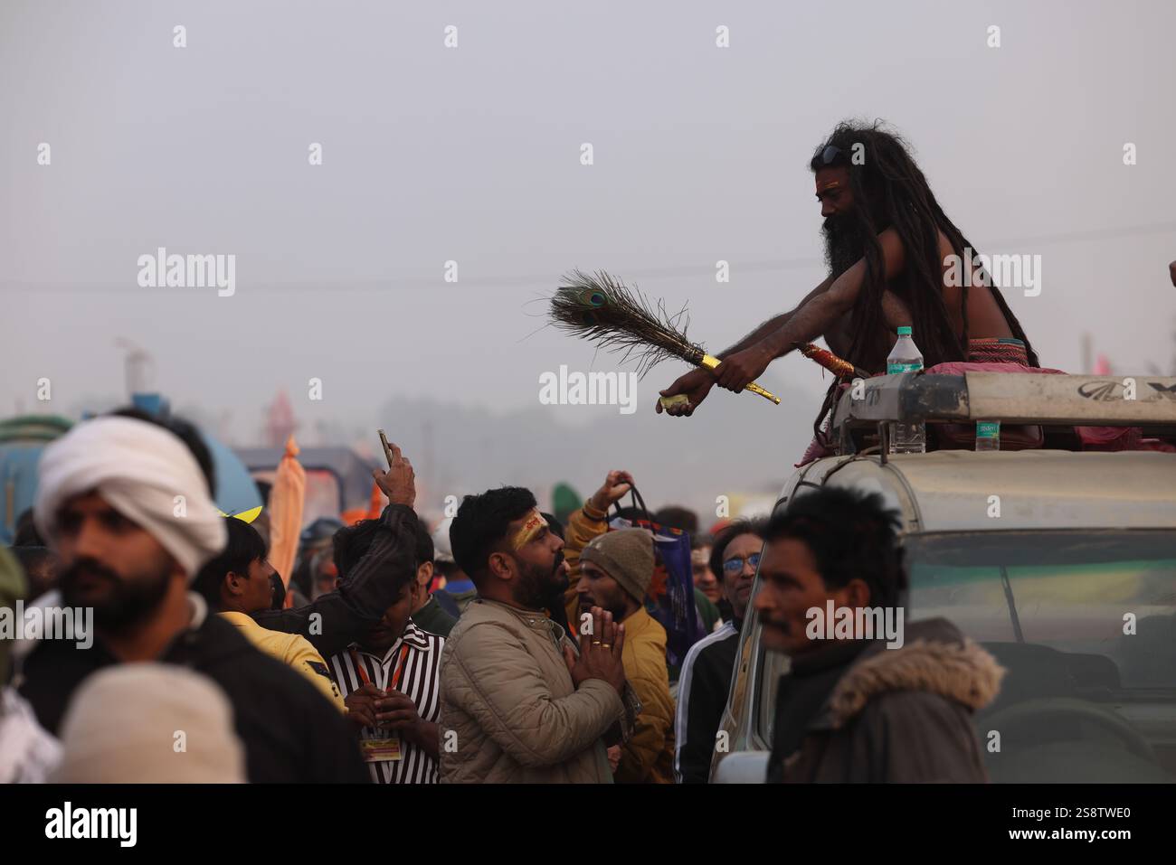 Sadhu at the Maha Kumbh Mela, Prayagraj, Uttar Pradesh, India. Hindu ...
