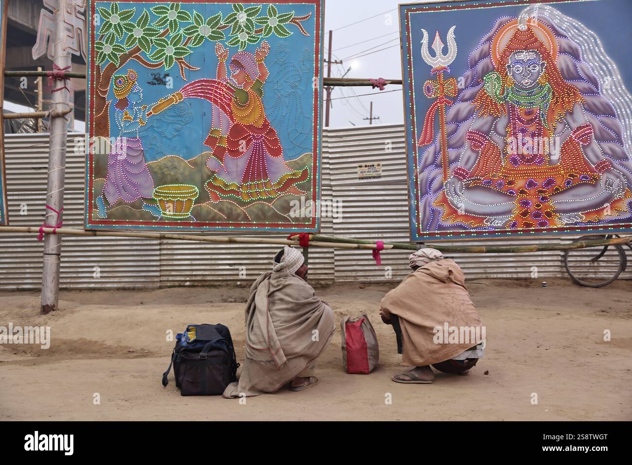 Pilgrims, Maha Kumbh Mela, Prayagraj, Uttar Pradesh, India. Hindu ...