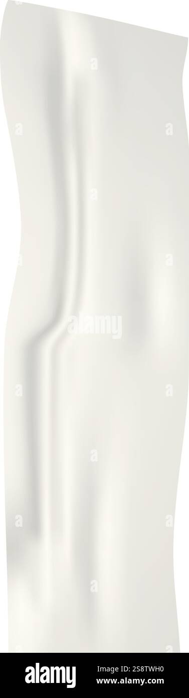Realistic wrinkled adhesive tape creating a white stripe effect on a ...