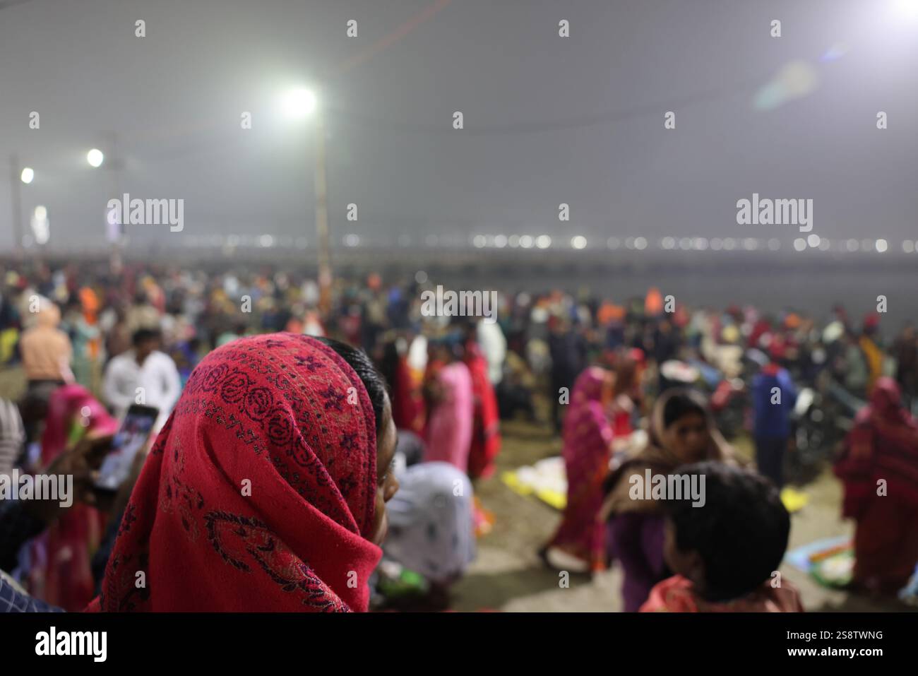 Pilgrims, Maha Kumbh Mela, Prayagraj, Uttar Pradesh, India. Hindu festival held every 144 years ...