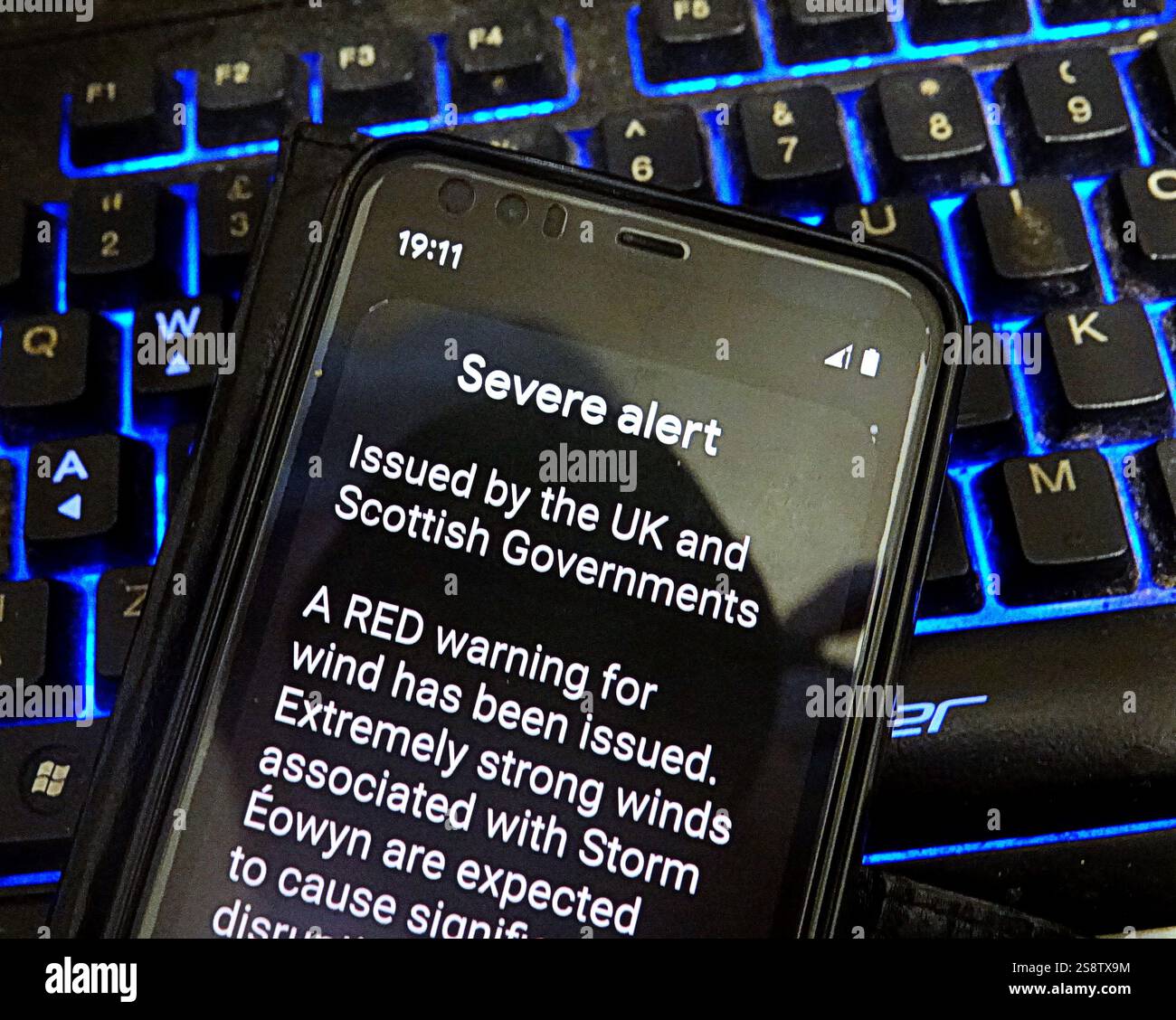 Glasgow, Scotland, UK. 23rd January, 2025. UK Weather: Cloudy in the ...