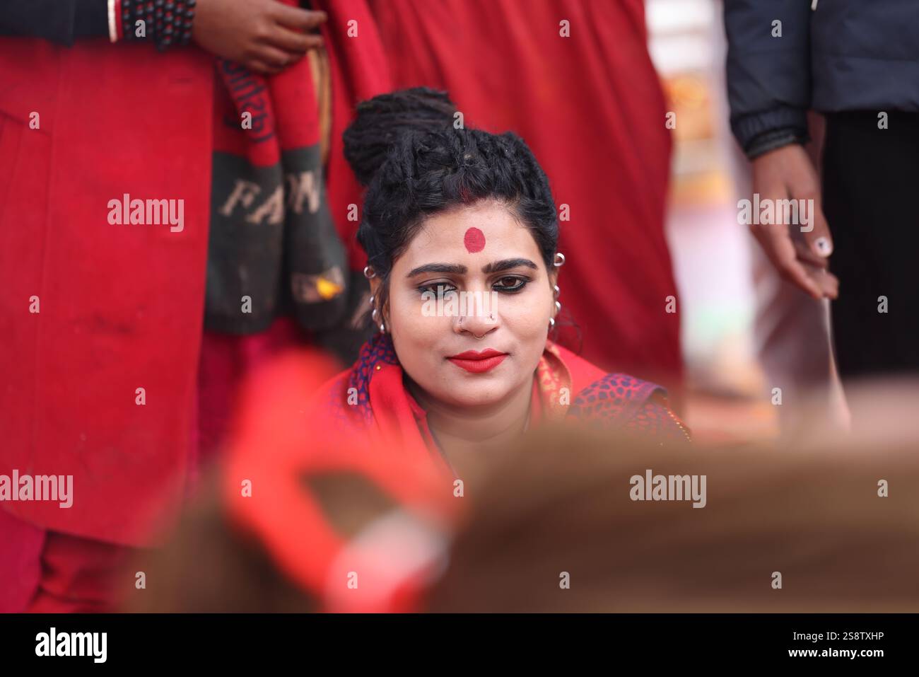 Transgender sadhu at the Kinnar Akhara, Maha Kumbh Mela, Prayagraj ...