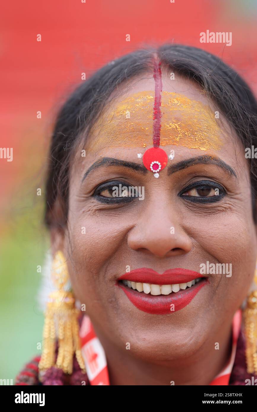 Transgender sadhu at the Kinnar Akhara, Maha Kumbh Mela, Prayagraj ...