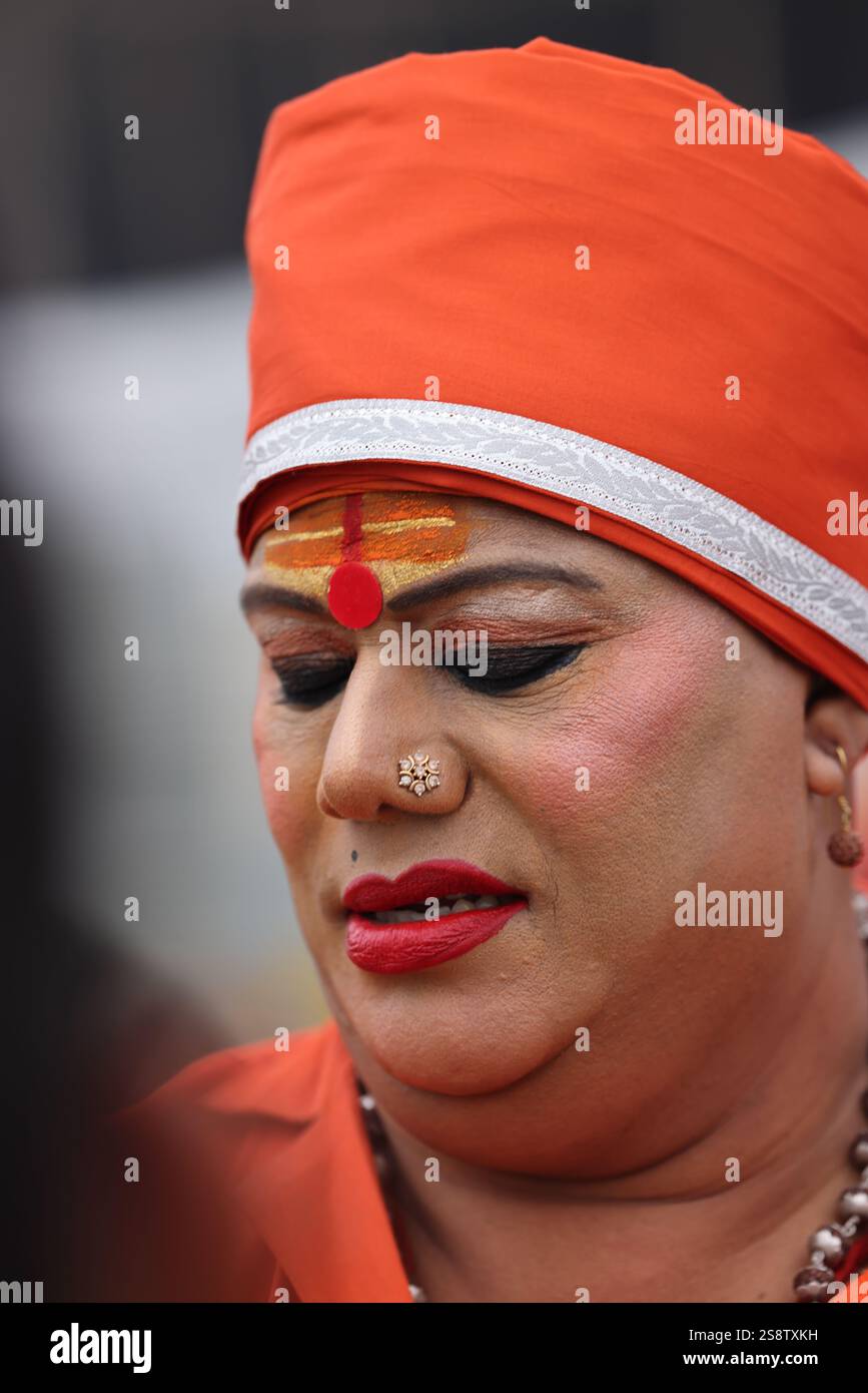 Transgender sadhu at the Kinnar Akhara, Maha Kumbh Mela, Prayagraj ...