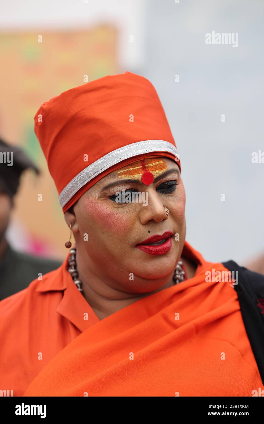 Transgender sadhu at the Kinnar Akhara, Maha Kumbh Mela, Prayagraj ...
