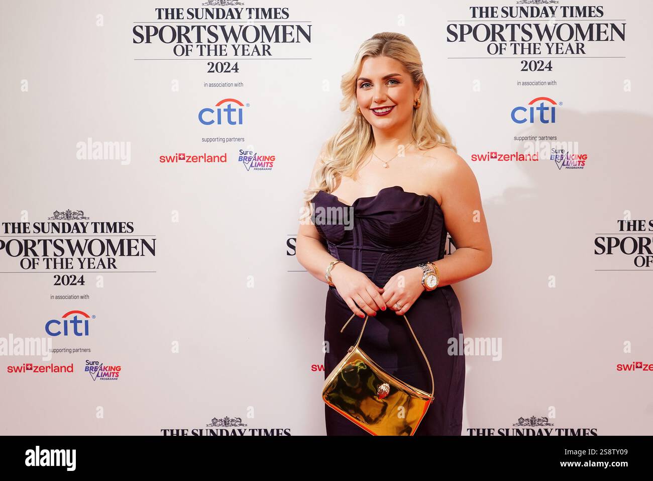 Amber Rutter arrives at The Sunday Times Sportswomen of the Year Awards ...