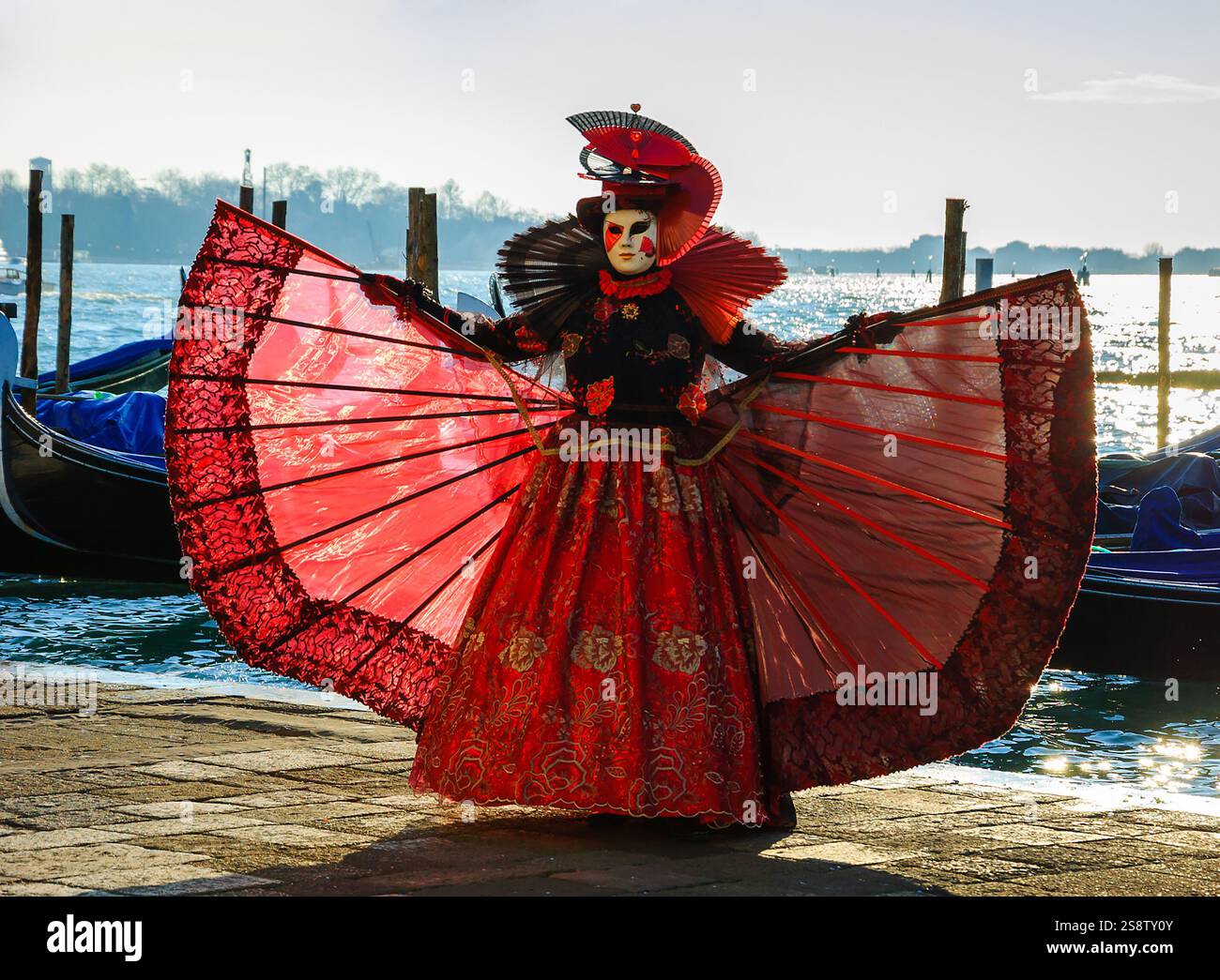 VENICE, ITALY - FEBRUARY 16, 2015: A mask in St Mark's Square square ...