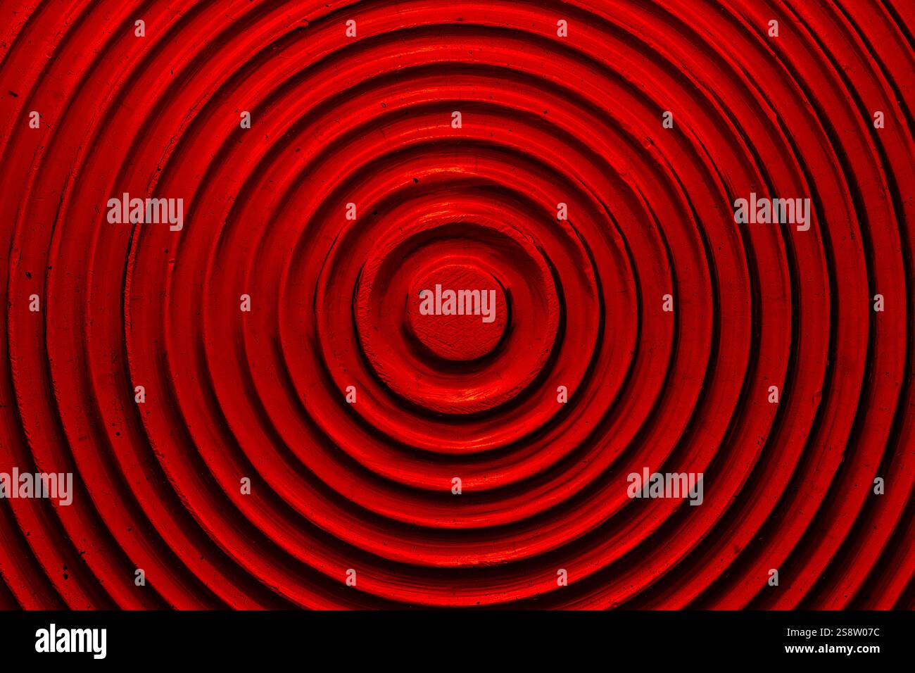 Bright red background and texture of the rear brake light of an old car ...