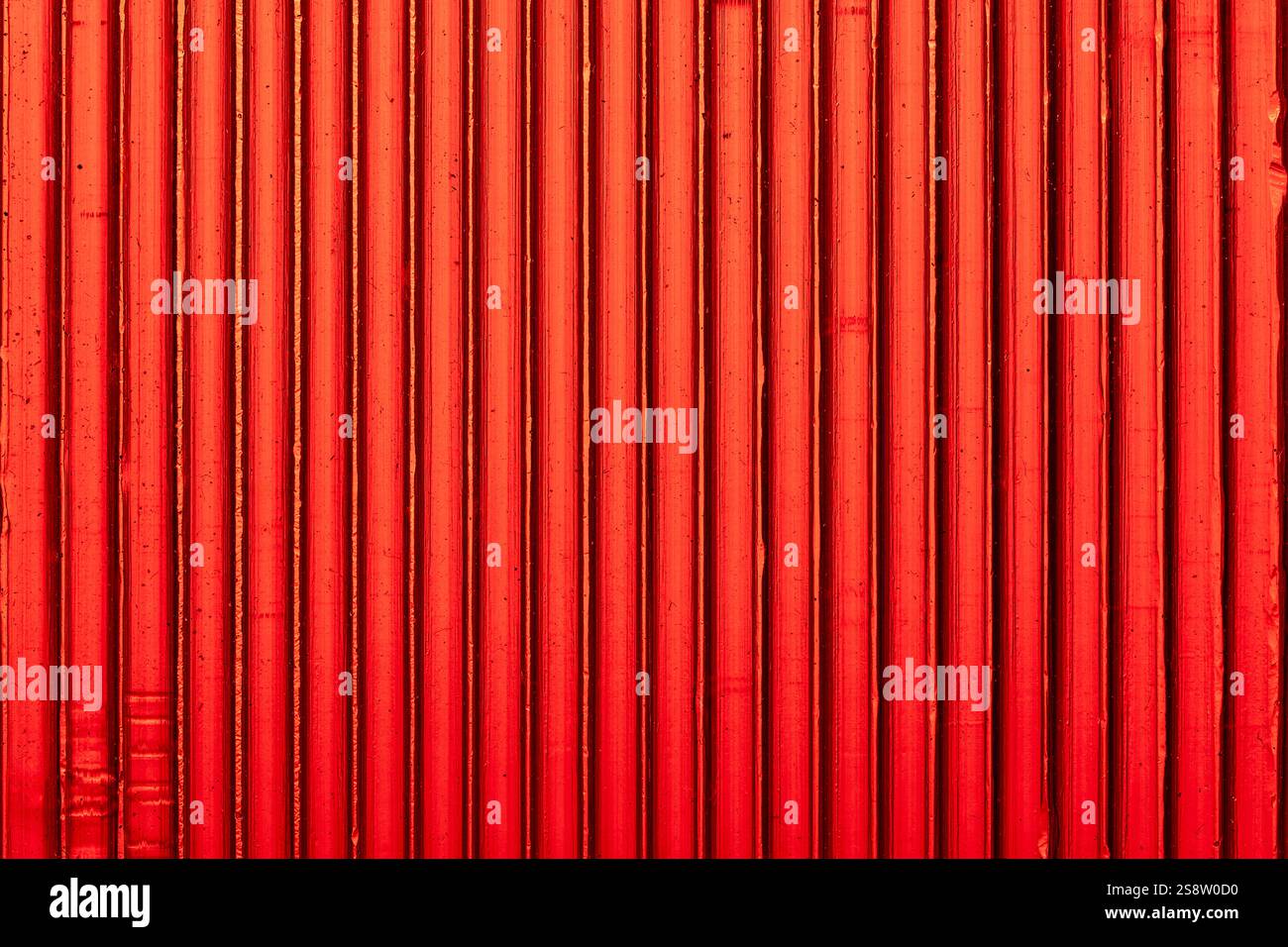 Bright red background and texture of the rear brake light of an old car ...