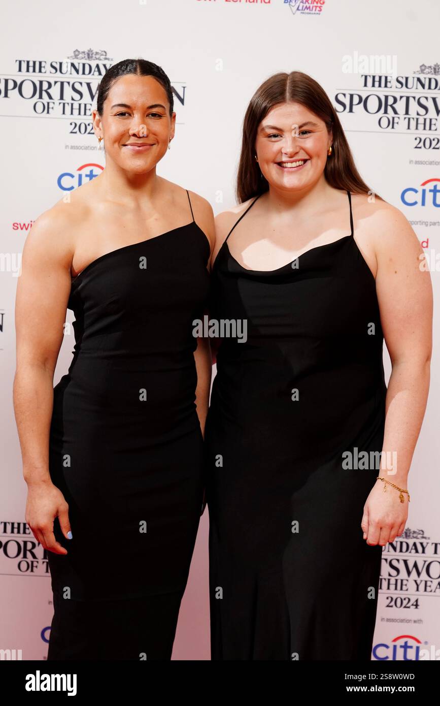 England rugby players Maud Muir (right) and Tatyana Heard at The Sunday ...