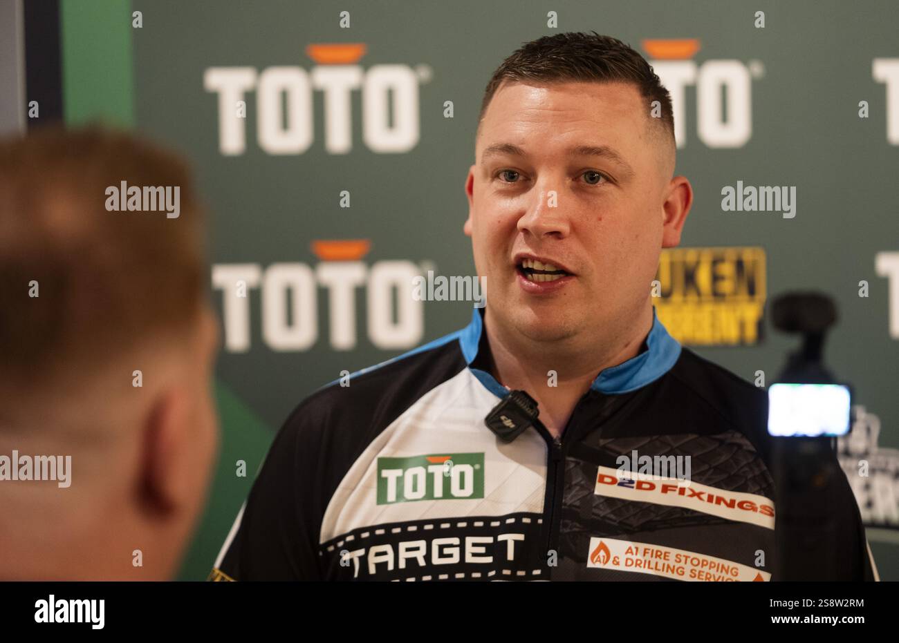 DEN BOSCH - Darter Chris Dobey during the draw prior to TOTO Dutch ...