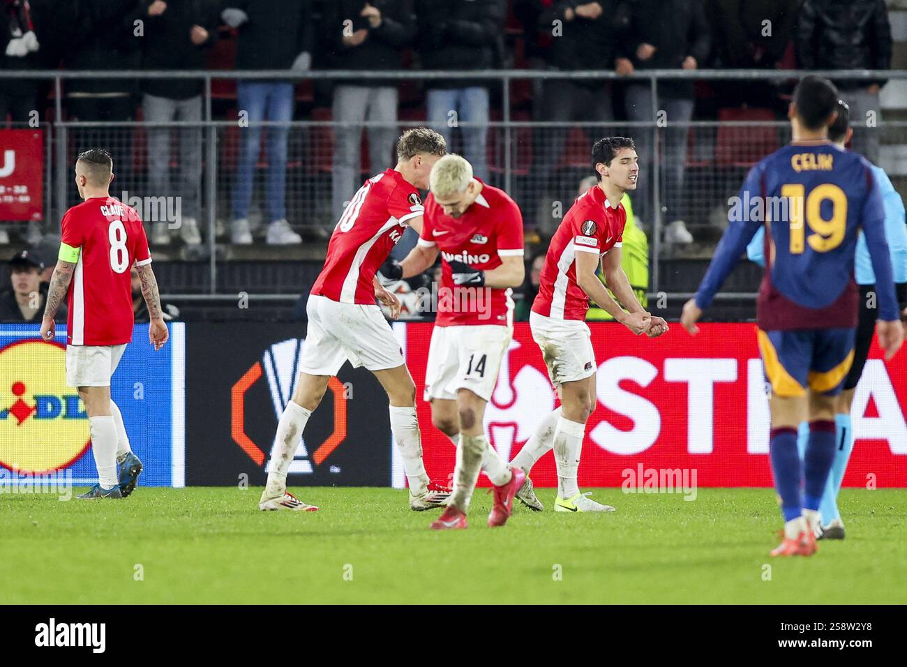 Alkmaar, Netherlands. 23rd Jan, 2025. ALKMAAR - 23-01-2025, AFAS Stadium. UEFA Europa League ...