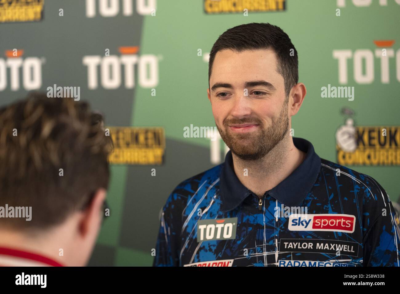 DEN BOSCH - Darter Luke Humphries during the draw prior to TOTO Dutch ...