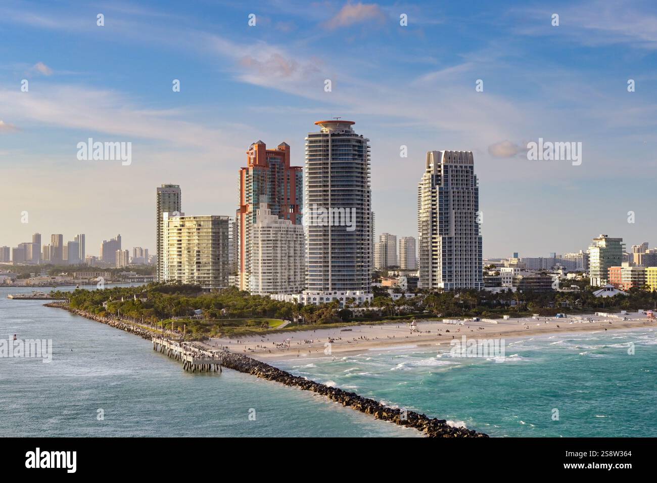 Miami, Florida, USA - 4 January 2025: Scenic landscape view of Miami ...