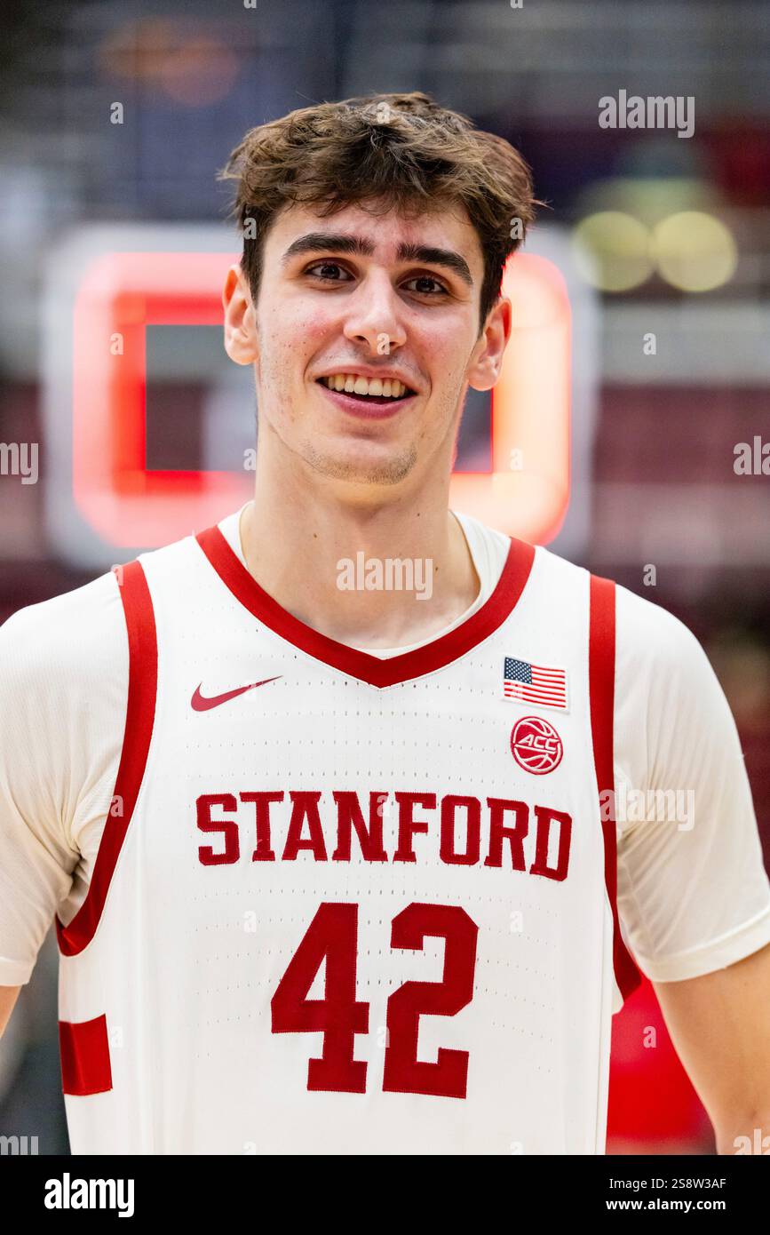 PALO ALTO, CA - JANUARY 22: Stanford Cardinal forward Maxime Raynaud ...