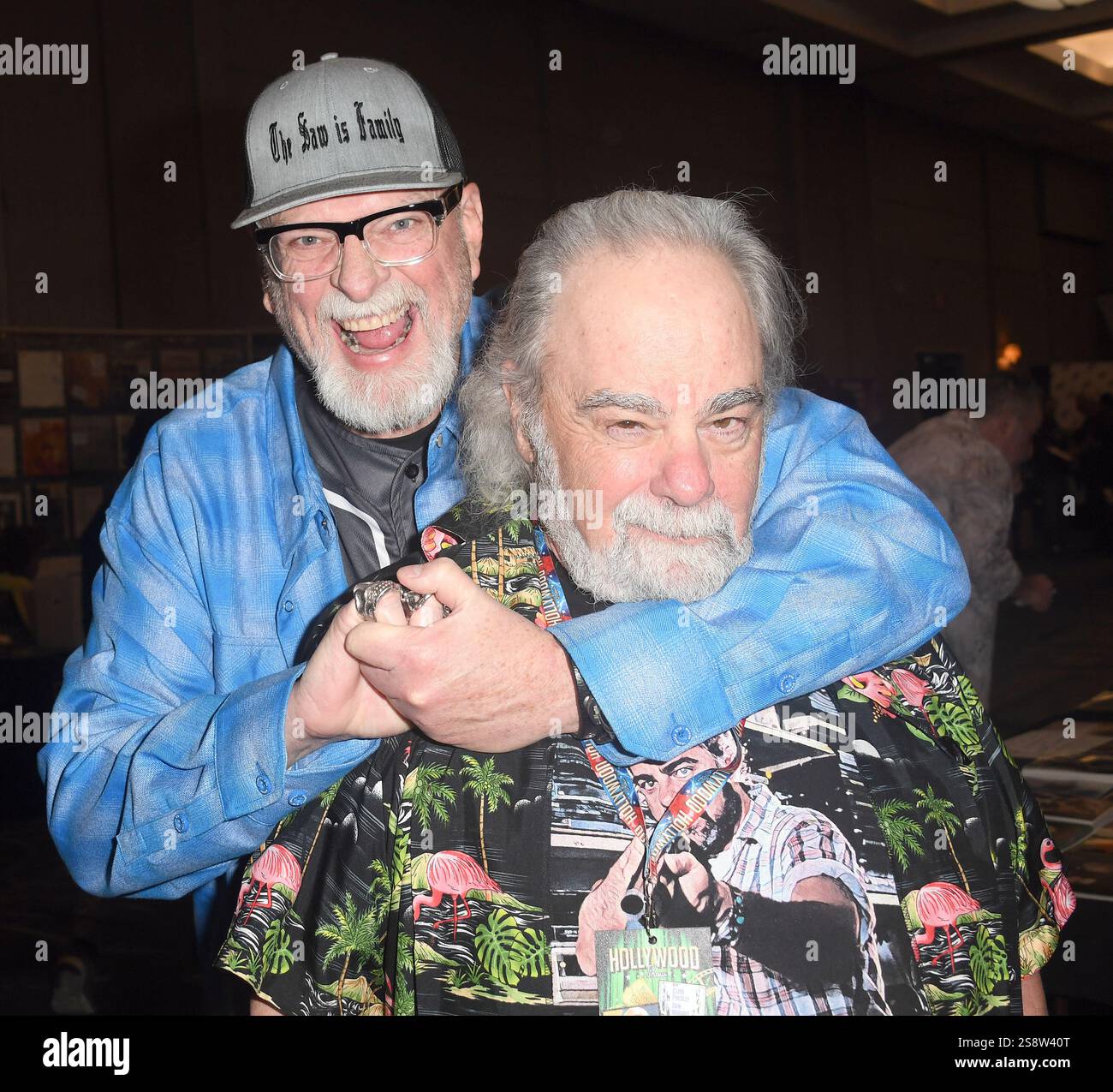 Actors Brett Wagner and Duane Whitaker pose at the Hollywood Show held ...