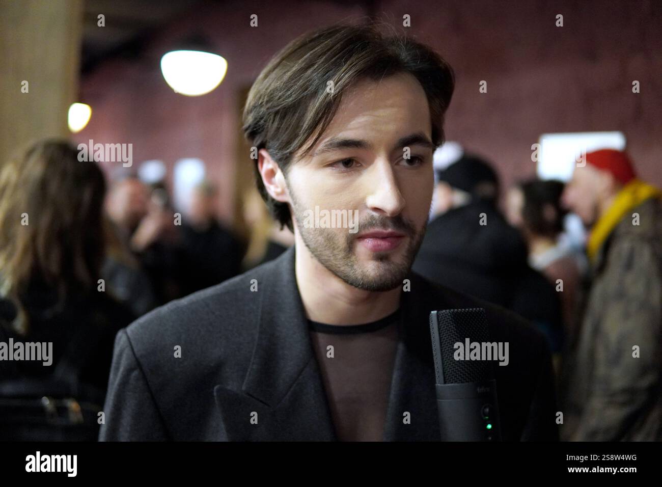 KYIV, UKRAINE - JANUARY 23, 2025 - Ukrainian singer Andrii Khaiat ...