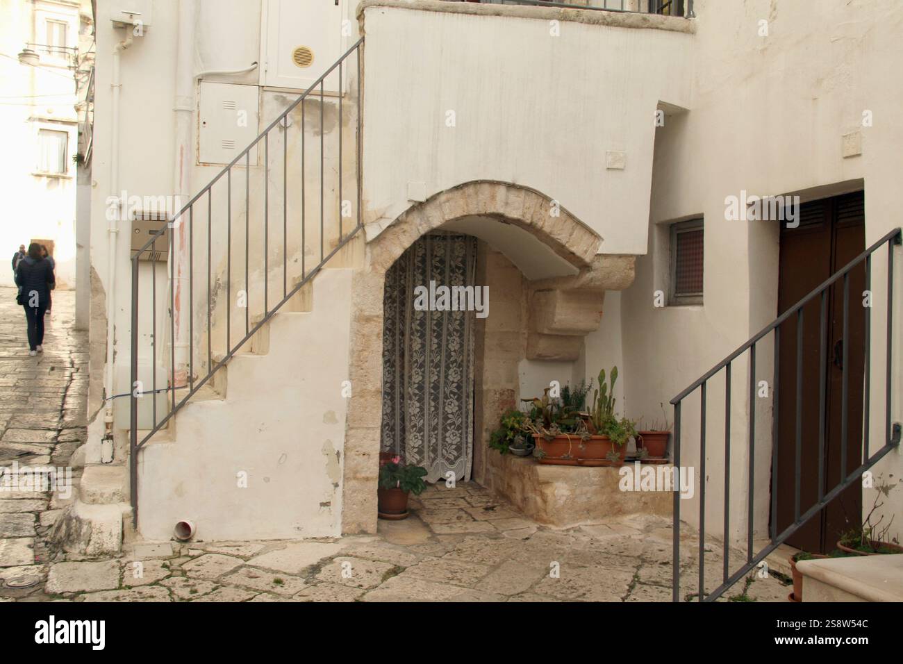 Residential buildings in the historical center of Noci, Italy Stock ...