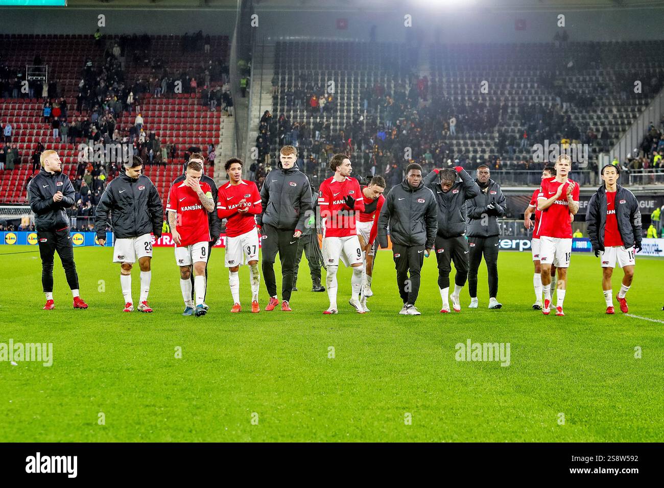 Alkmaar, Netherlands. 23rd Jan, 2025. ALKMAAR - 23-01-2025, AFAS Stadium. UEFA Europa League ...