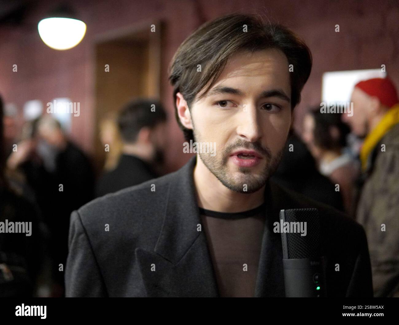 KYIV, UKRAINE - JANUARY 23, 2025 - Ukrainian singer Andrii Khaiat ...