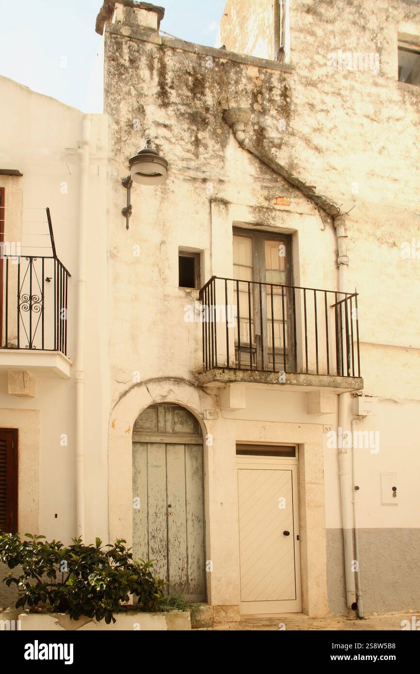 Residential building in the historical center of Noci, Italy Stock ...