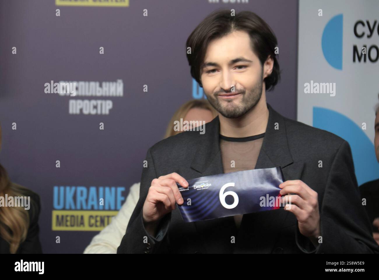 KYIV, UKRAINE - JANUARY 23, 2025 - Ukrainian singer Andrii Khaiat ...