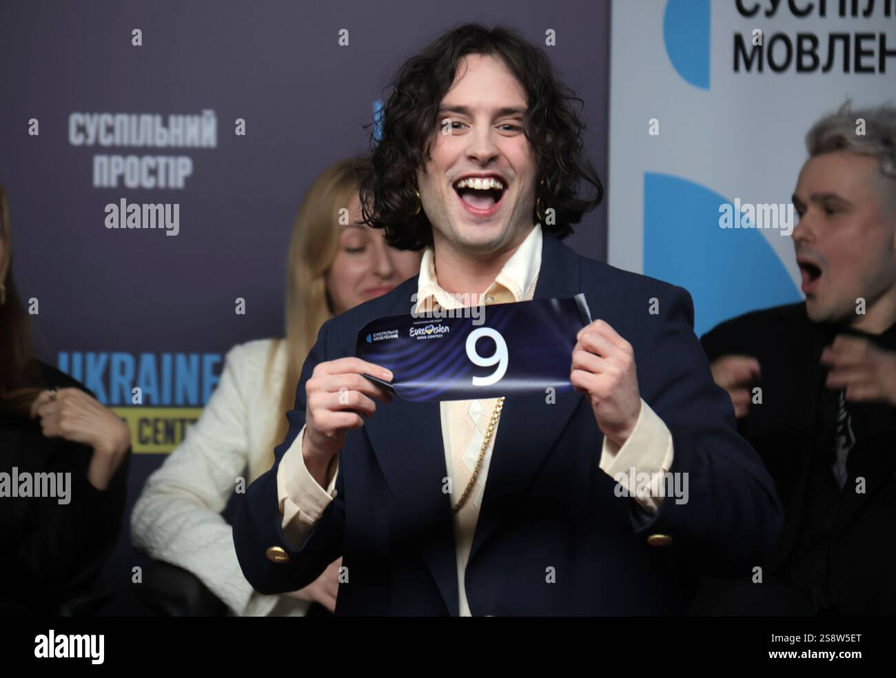 KYIV, UKRAINE - JANUARY 23, 2025 - Member of the Ziferblat band ...