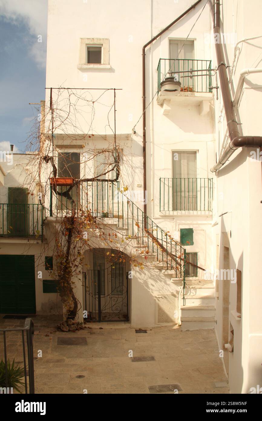 Residential building in the historical center of Noci, Italy Stock ...