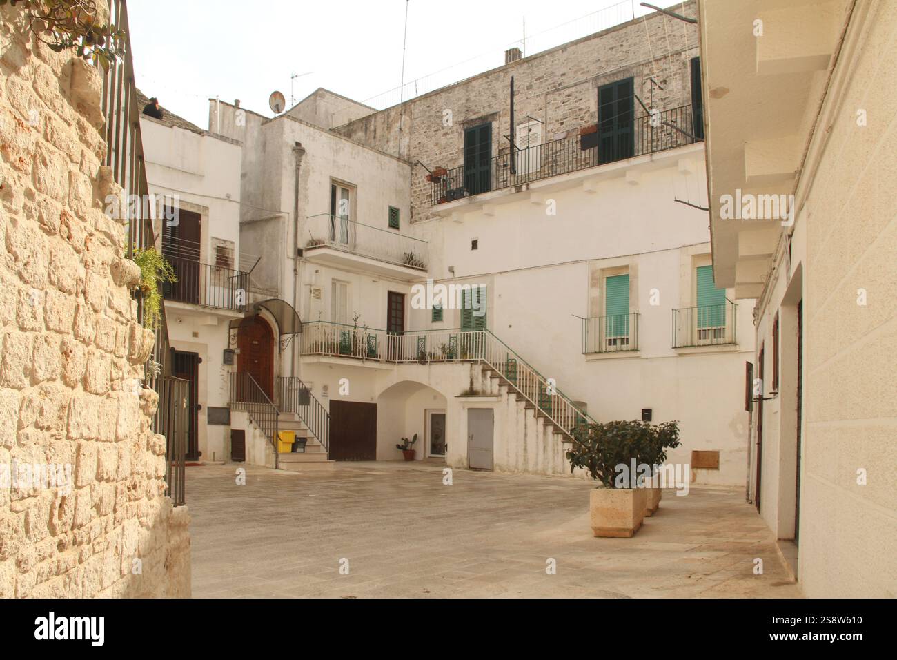 Residential building in the historical center of Noci, Italy Stock ...