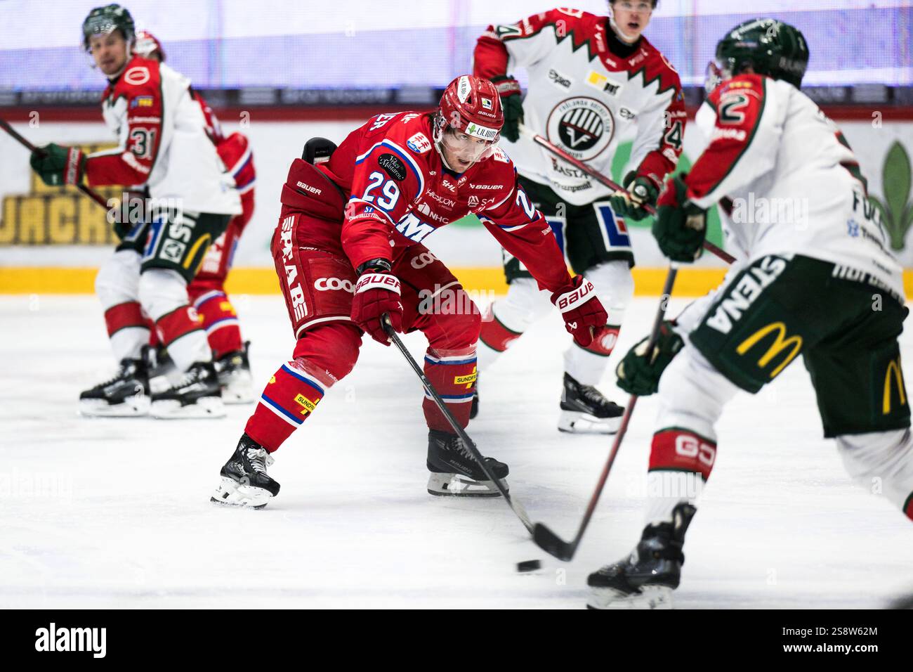 250123 Timrås Filip Hållander under ishockeymatchen i SHL mellan Timrå ...
