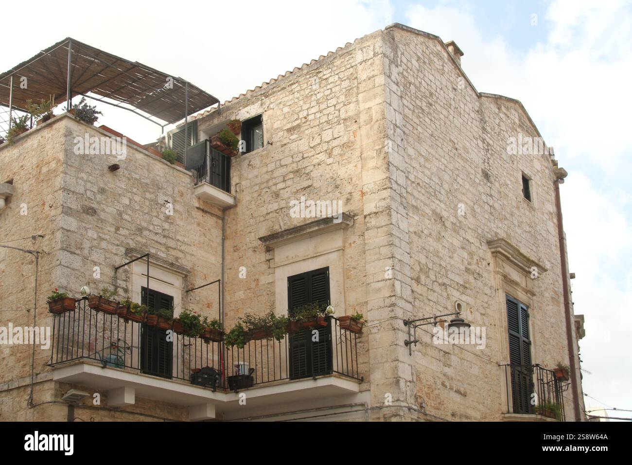 Residential building in the historical center of Noci, Italy Stock ...