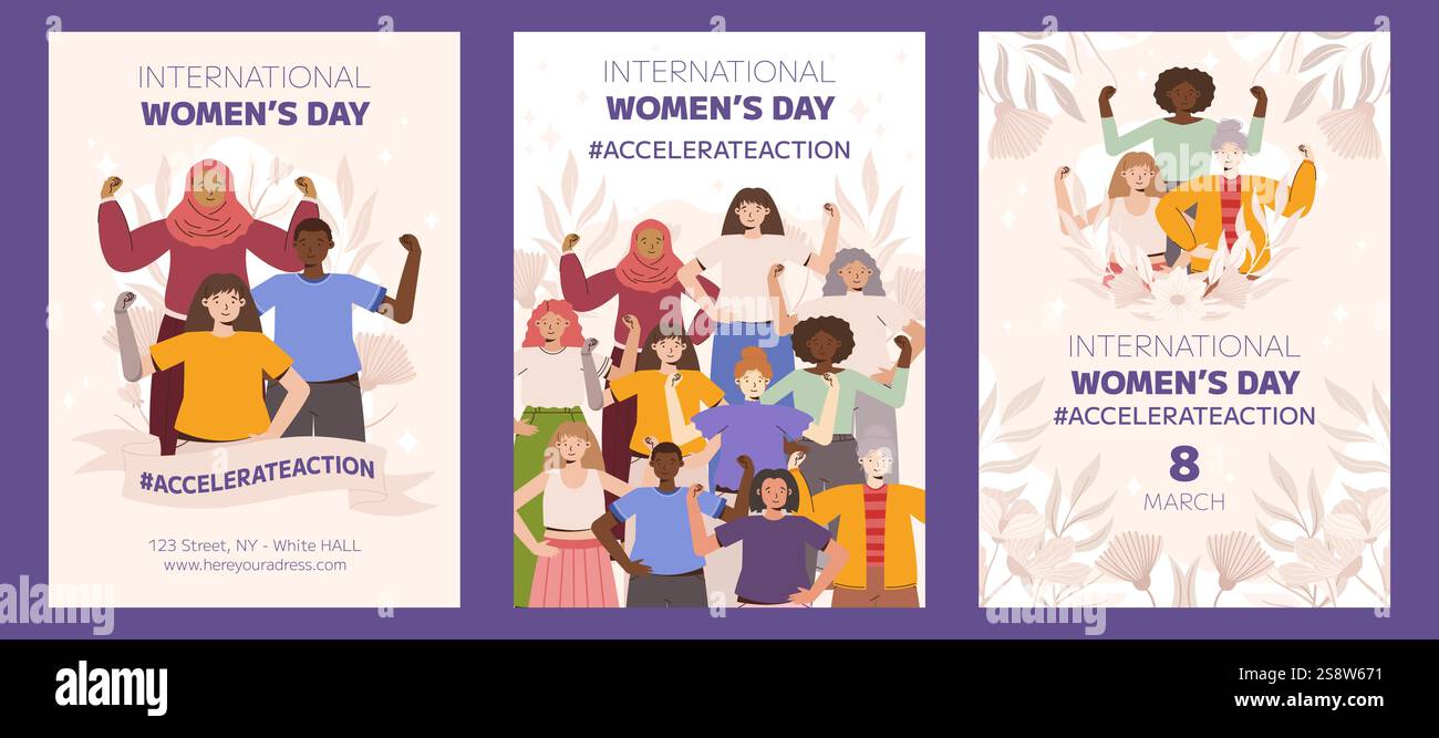 IWD 2025 Diverse Women Celebrating International Women's Day with Unity and Empowerment Themes ...